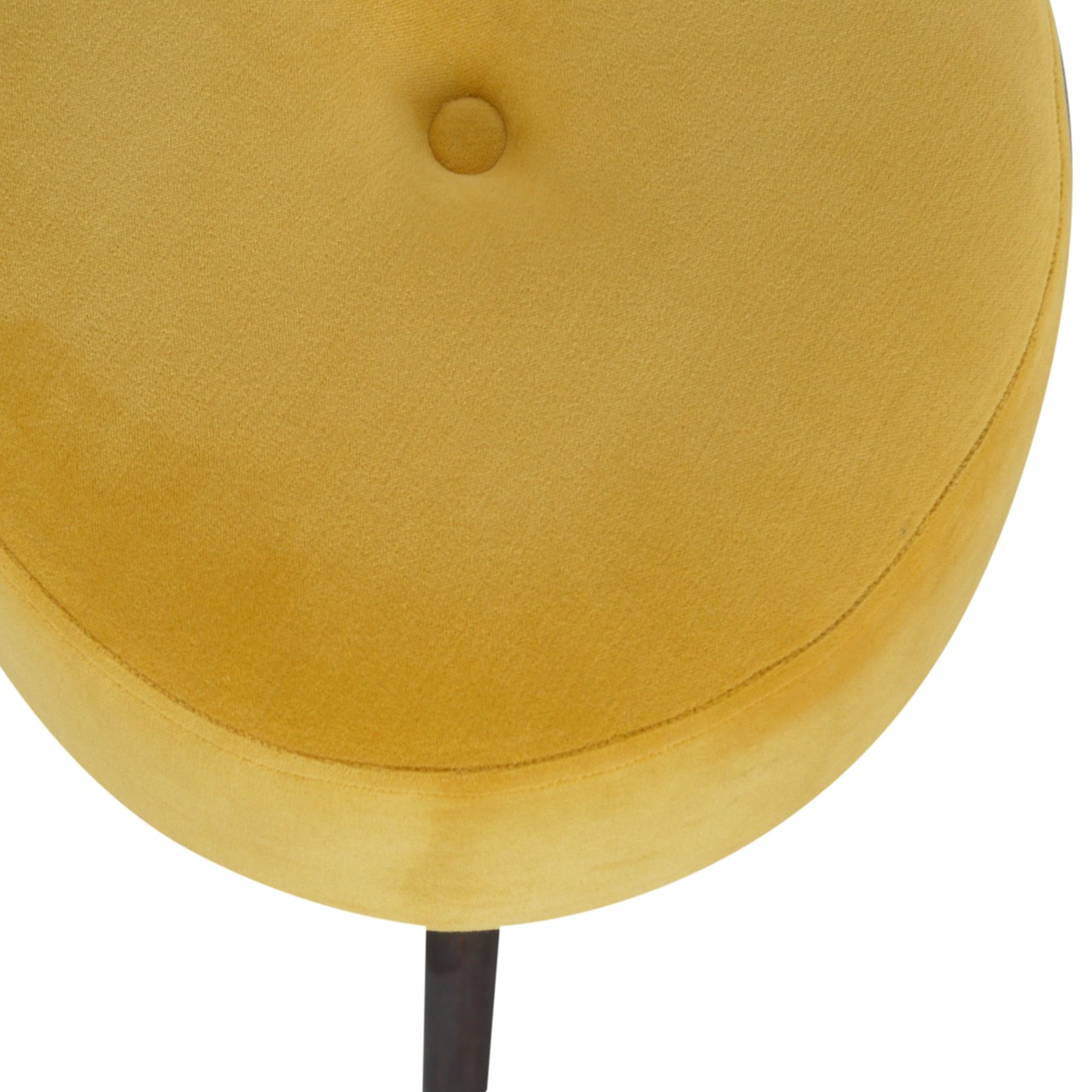Mustard Velvet Tripod Footstool | The Woodman Furniture | Handcrafted ...