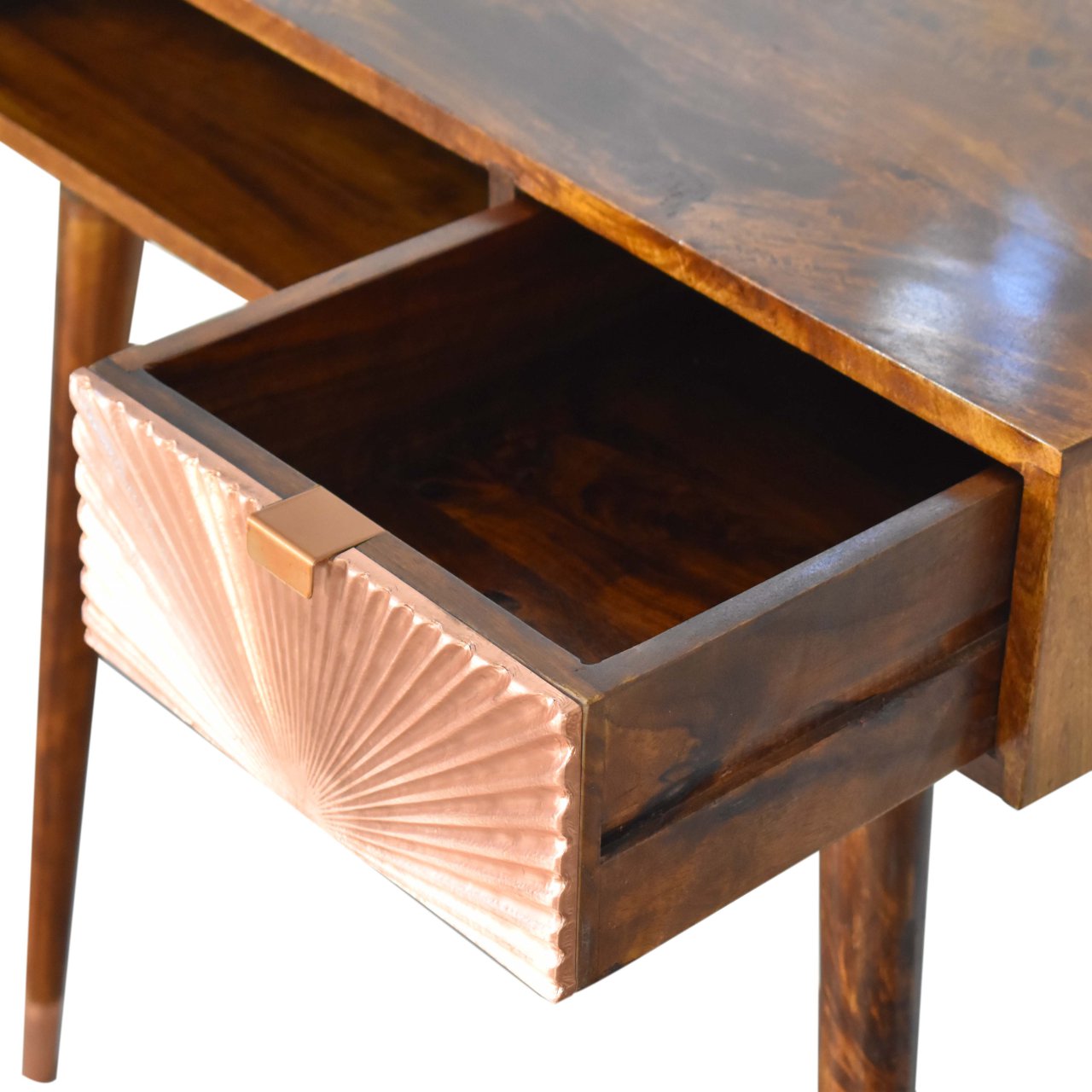 Manila Rose Gold Writing Desk | The Woodman Furniture | Handcrafted ...