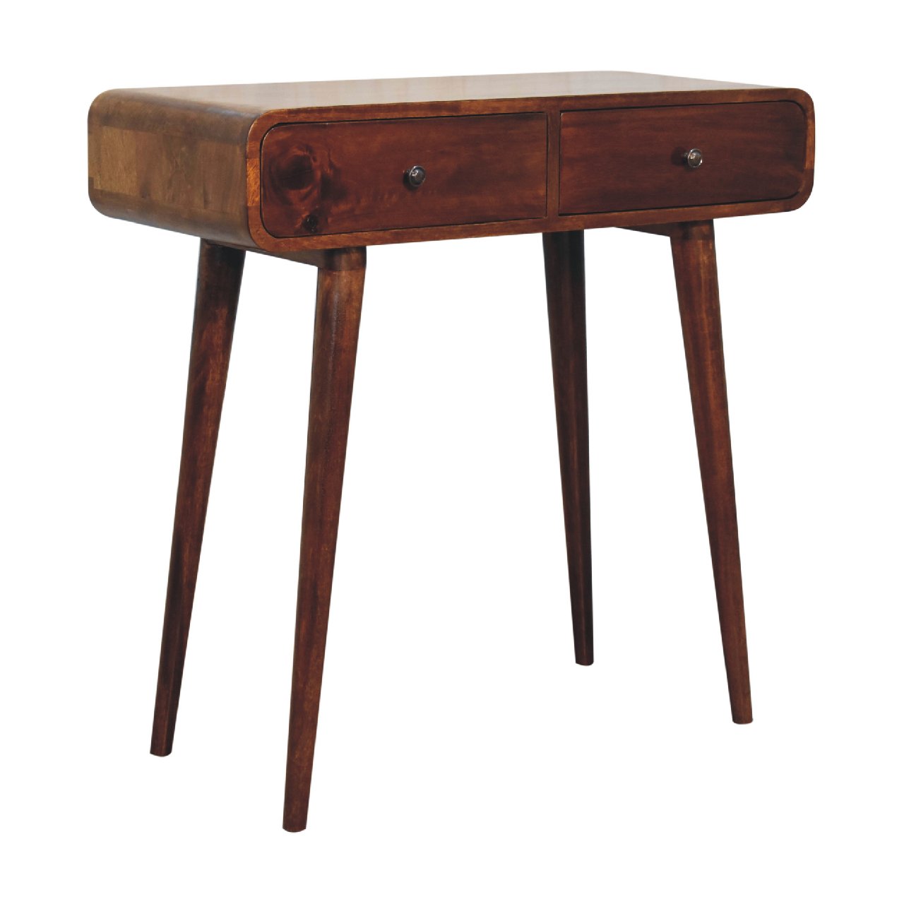 Chestnut Curved Hallway Table | The Woodman Furniture | Handcrafted ...