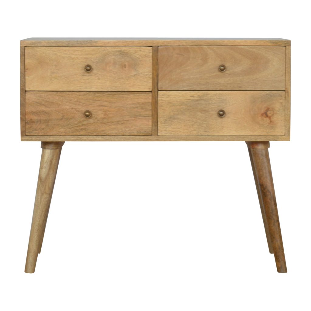 Nordic 4 Drawer Console | The Woodman Furniture | Handcrafted Furniture